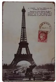 Cedule Paříž - Eiffelova věž