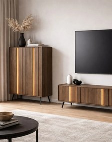 Moderní komoda do obývacího pokoje s LED osvětlením Amaro B