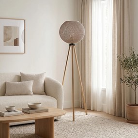 Stojací lampa Joshua hnědá
