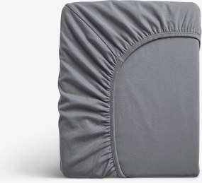 Goldea jersey elastické prostěradlo - tmavě šedé 90 x 200 cm