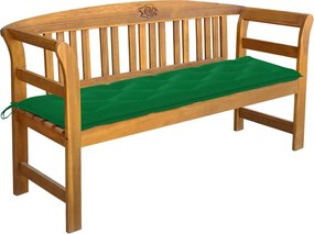 vidaXL Zahradní lavice s poduškou 157 cm masivní akáciové dřevo [3064288] Barva: Šedá
