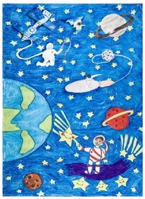 Dywany Łuszczów Dětský kusový koberec Bambino 2265 Rocket Space blue ROZMĚR: 140x190