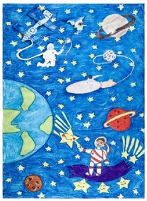 Dywany Łuszczów Dětský kusový koberec Bambino 2265 Rocket Space blue ROZMĚR: 160x220