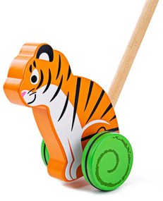 Bigjigs Toys Dřevěný jezdík Tygr