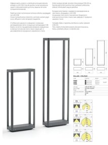 Redo 90581 - LED Venkovní lampa WAKE LED/8W/230V 3000K 50 cm IP65 antracit