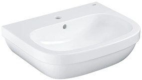 Umyvadlo Grohe Euro Ceramic 60x48 cm alpská bílá otvor pro baterii uprostřed 39335000