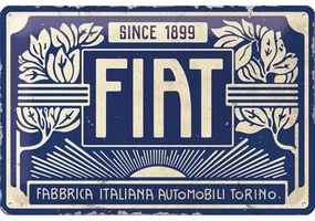 Postershop Plechová cedule: Fiat Since 1899 (Blue Logo) - 30x20 cm