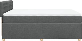 Box spring postel s matrací tmavě šedá 140x200 cm textil 3286711