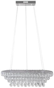 Toolight, Křišťálové závěsné stropní svítidlo LED 102W + dálkové ovládání APP417-CP, chromová, OSW-65015
