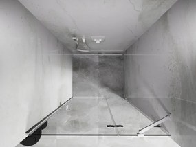 Mexen, Mexen Lunar pravé otočné sprchové dveře 70 cm, transparentní, bílé - 834-070-000-20-00-P