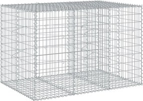 Gabionový koš s víkem 150 x 100 x 100 cm pozinkované železo 3295191