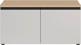 Šedobéžový/ve světle přírodní barvě botník s lavicí 96x49x41 cm Cormano – Germania