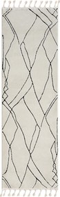 My Flair, Běhoun Moroccan Magic CA40047 weiß, 80x250, černobílá, ložnice