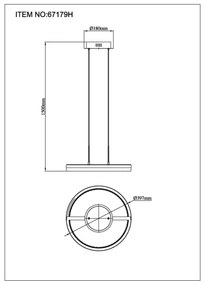 Globo 67179H - LED Lustr na lanku DELLA LED/40W/230V 3000/4000/6000K pr. 39,7 cm