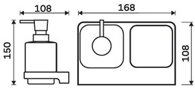 Nimco Dávkovač s pohárkem na kartáčky skleněný Maya černá