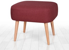 Atelier del Sofa Taburet Parrot - Claret Red, Červená