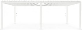 BIZZOTTO Bílá hliníková pergola s uzavíracími lamelami OCEAN 3,6x7,2 m 0795786