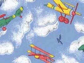 Gekkofix Samolepící dětská fólie Letadla Varianta: Letadla, šíře 45cm, cena za 1m