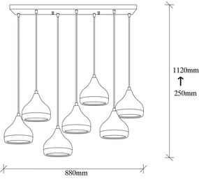 Černé/v měděné barvě závěsné svítidlo s kovovým stínidlem Yildo – Opviq lights