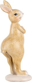 Dekorace králíček s růžovým vajíčkem - 5*6*13 cm