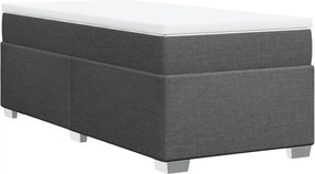 Box spring postel s matrací tmavě šedá 90x190 cm textil 3285177