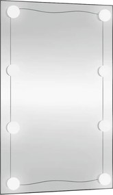Nástěnné zrcadlo s LED osvětlením 50 x 80 cm sklo obdélníkové 3189156