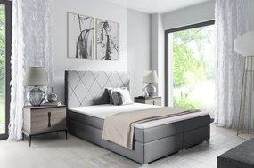 Čalouněná postel Melinda 180x200cm, šedá Soro