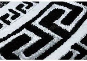 Kulatý koberec GLOSS moderni 2813 87 stylový, rám, řecký černý velikost kruh 150 cm | krásné koberce cz