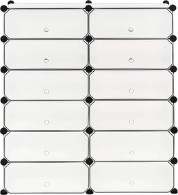 Organizér na boty se 12 přihrádkami, bílý 244921