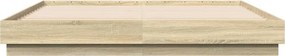 Rám postele dub sonoma 200 x 200 cm kompozitní dřevo 3209830
