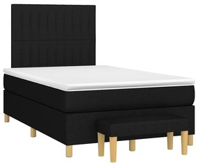 Box spring postel s matrací černá 120x190 cm textil 3270420