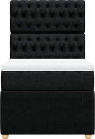 Box spring postel s matrací černá 90x200 cm textil 3294248