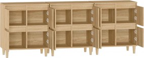 Příborníky 3 ks dub sonoma 60 x 35 x 70 cm kompozitní dřevo 3185770