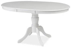 Rozkládací jídelní stůl 106-141 cm Oliner (bílá) (pro 4 až 6 osob). 1050663