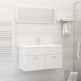 2dílná koupelnová sestava bílá kompozitní dřevo
