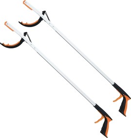 Costway Sada 2 extra dlouhých 88 cm uchopovacích kleští, zahradního chapadla