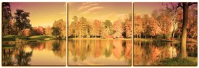 Obraz na plátně - Podzimní park - panoráma 5175FB (120x40 cm)
