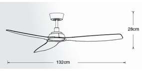 Lucci Air 210650 - Stropní ventilátor MOTO bílá + dálkové ovládání