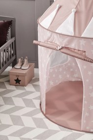 Kids Concept Dětský stan Pink Star Castle 130 cm, růžová barva, plast