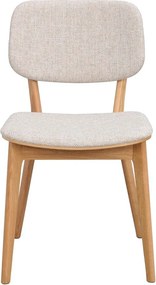 Krémová/v přírodní barvě jídelní židle z dubového dřeva Barrett – Rowico