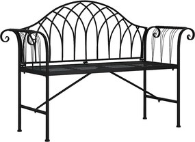 2místná zahradní lavice 128 cm černá ocel 318828