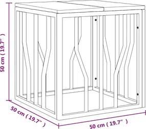vidaXL Konferenční stolek nerezová ocel a recyklované dřevo [350047] Barva: stříbrná a hnědá