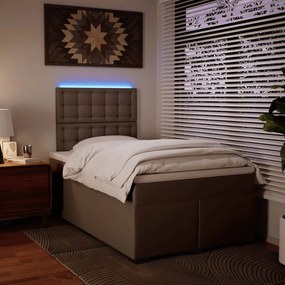 Box spring postel s matrací cappuccino 120x190 cm umělá kůže 3293015