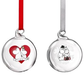 Set vánočních ozdob Moomin Heart/Snowflake 5cm / 2ks