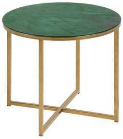 Actona Odkládací stolek Alisma mramor zelený/zlatá