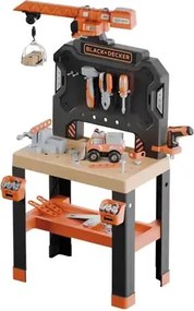 SMOBY Pracovní dílna Black+Decker s jeřábem / 85 dílů příslušenství /