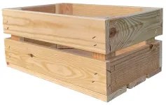 Dřevěná bedýnka "S" Přírodní 30x20x14 cm