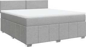 Box spring postel s matrací světle šedá 180 x 200 cm textil 3289440