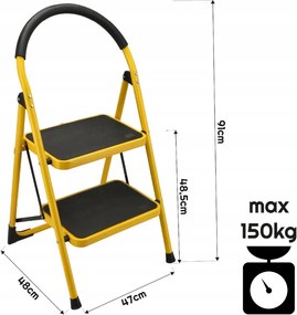 CROWNMAN Skládací žebřík Vysoce kvalitní nosnost 150 kg