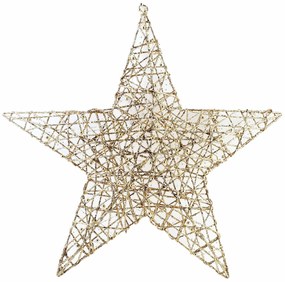 LED vánoční závěsná hvězda SANTA LILA 57 cm růžově-zlatá